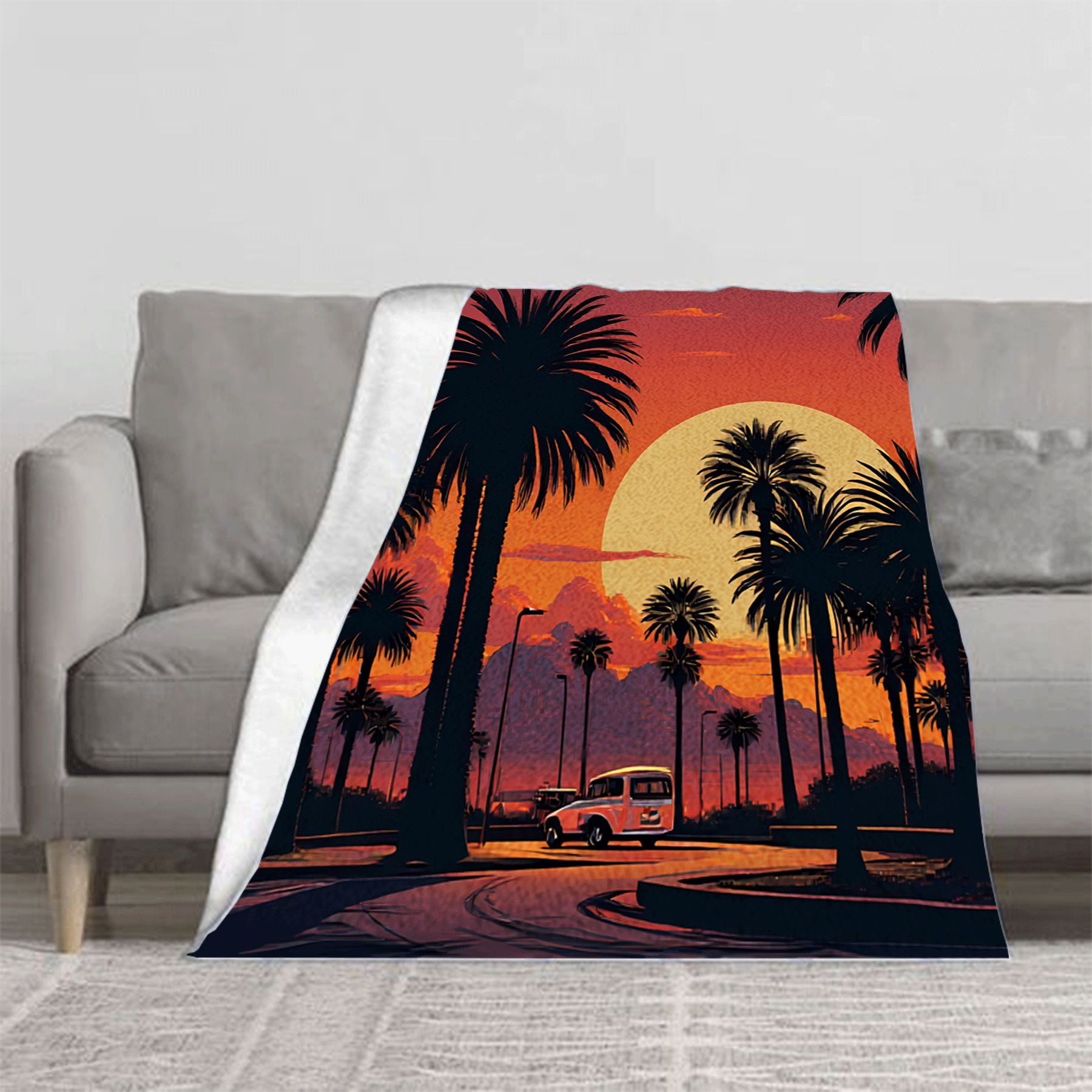 Cozy Soft Flannel Blanket - Durable Warm Throw for Sofa Travel & Bed ...