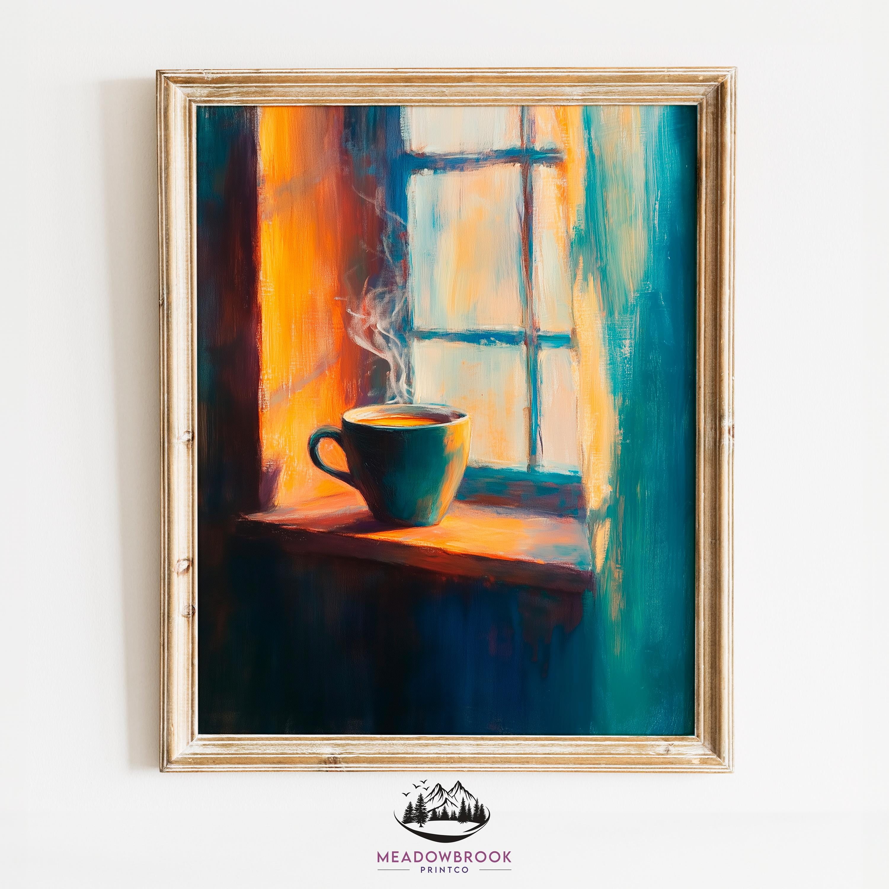Cozy Spring Morning Coffee - Warm Glow From Window, Moody Cottagecore ...