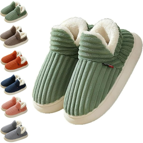Cozy Stylish Slipper Booties, Winter Fuzzy Warm Thick-Soled Plush House ...