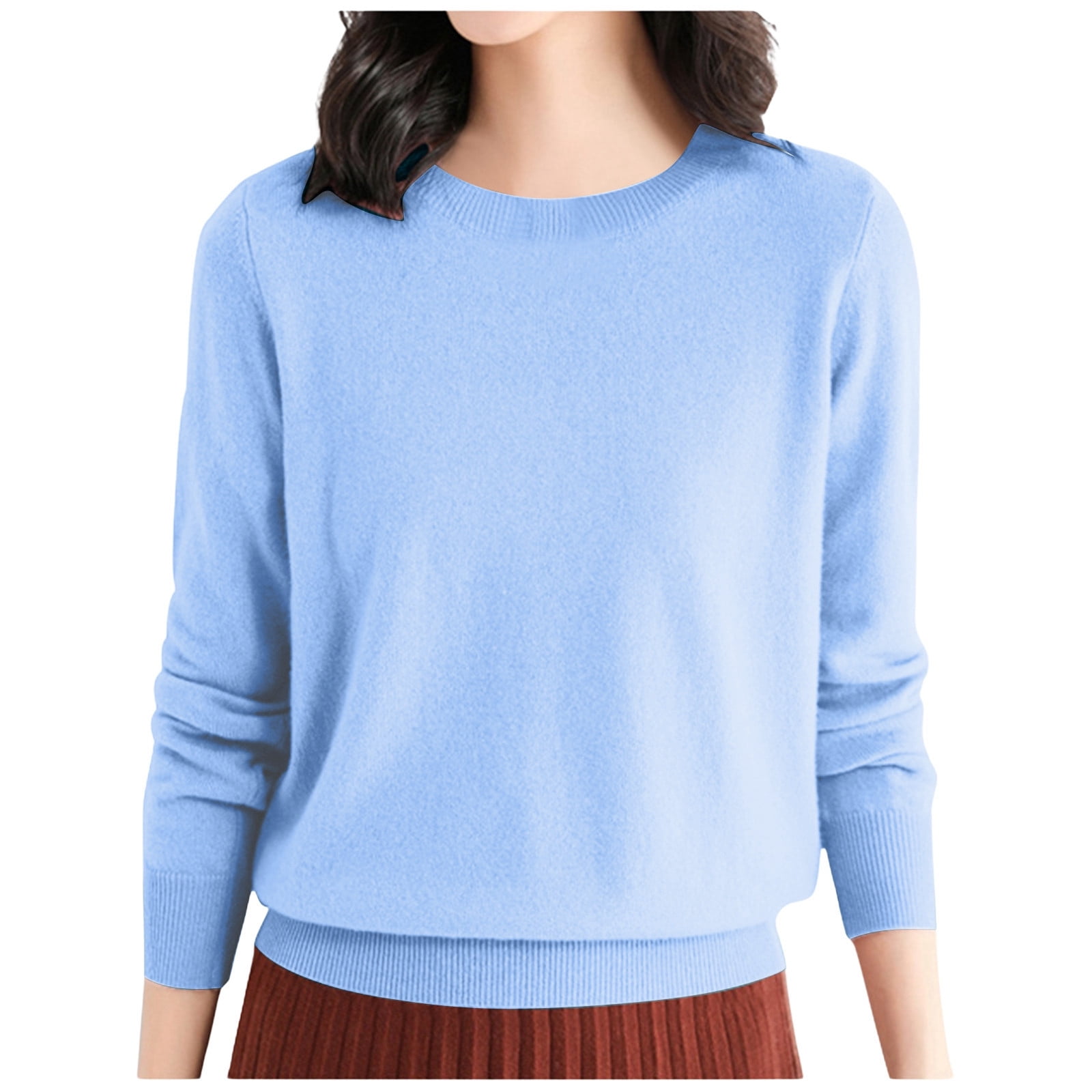 Cozy Sweaters for Women Casual Loose Fit Knitted Pullover Sweaters Low ...