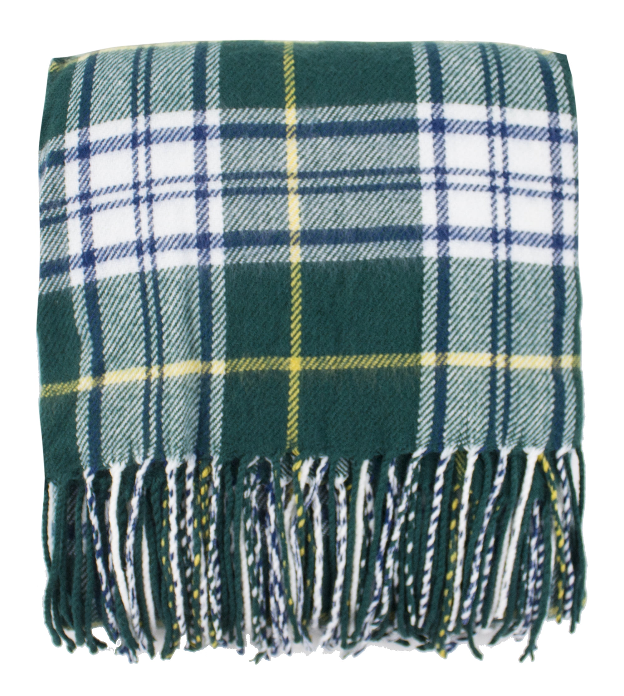 Cozy Tartan Plaid Printed Throw Blanket with Tassels - 100% Acrylic, 50 ...