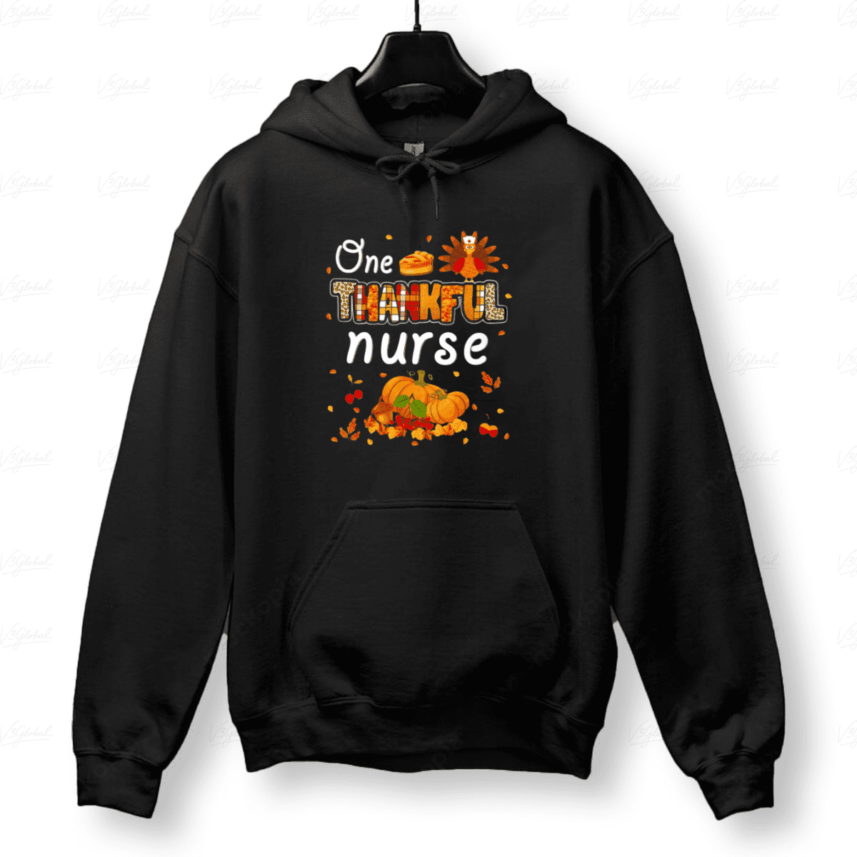 Cozy Thankful Nurse Autumn Leaves Fall Season Grateful Quote Holiday ...
