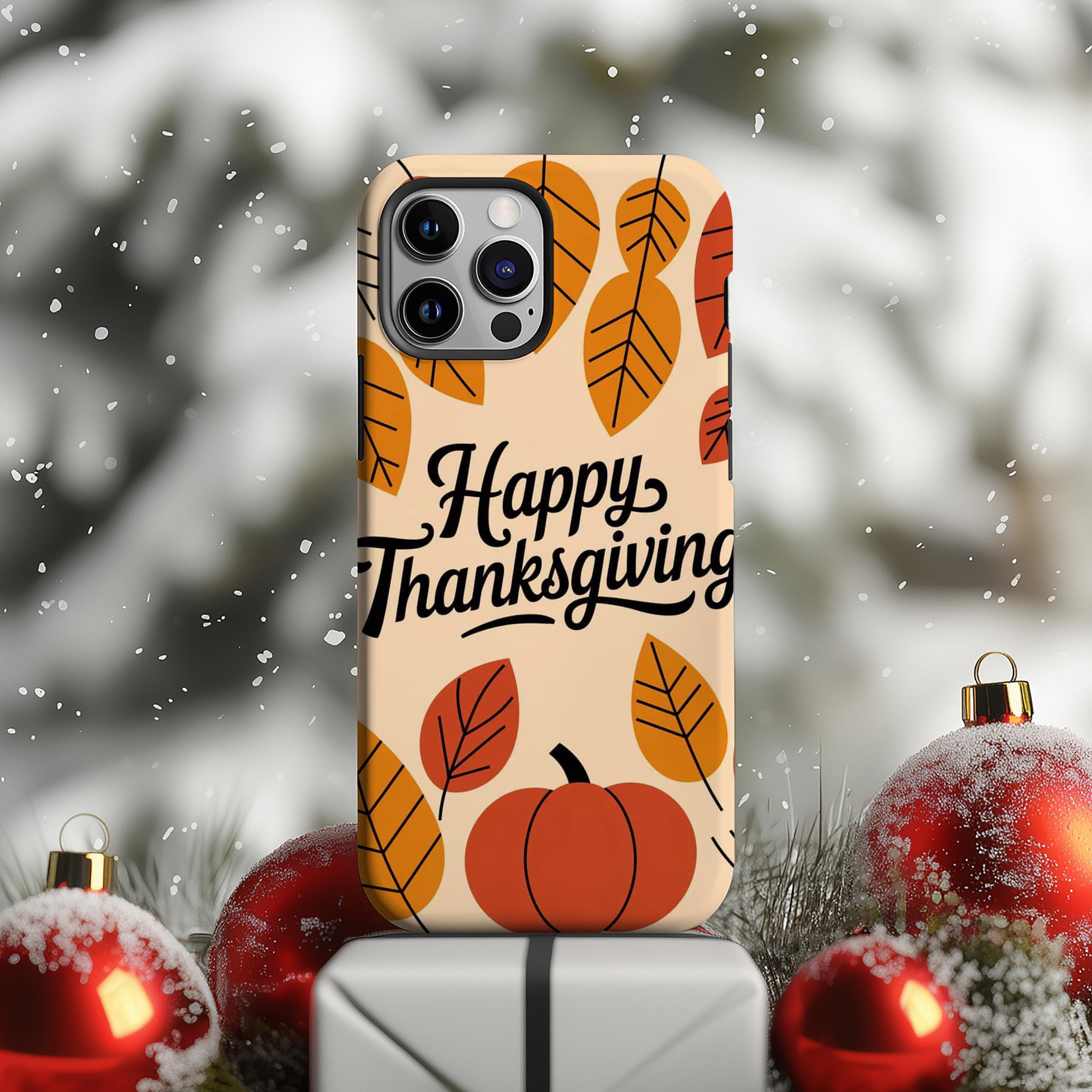 Cozy Thanksgiving Pumpkin Phone Case with Autumn Harvest Art 17 to 11 ...