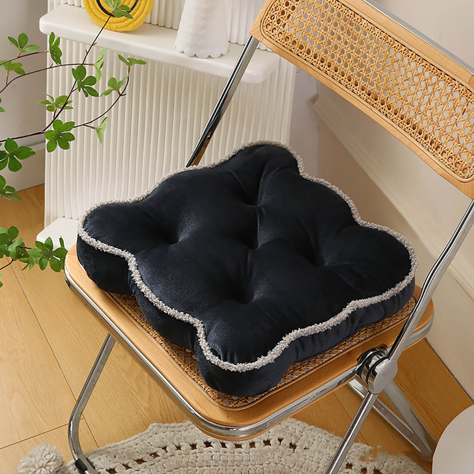 Cozy Thick Flower Cushion - Plush High Resilience Seat Pad for Sofa ...