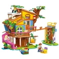 Cozy Tree House Building Set, 823PCS Fairy Tale Treehouse with Slide ...