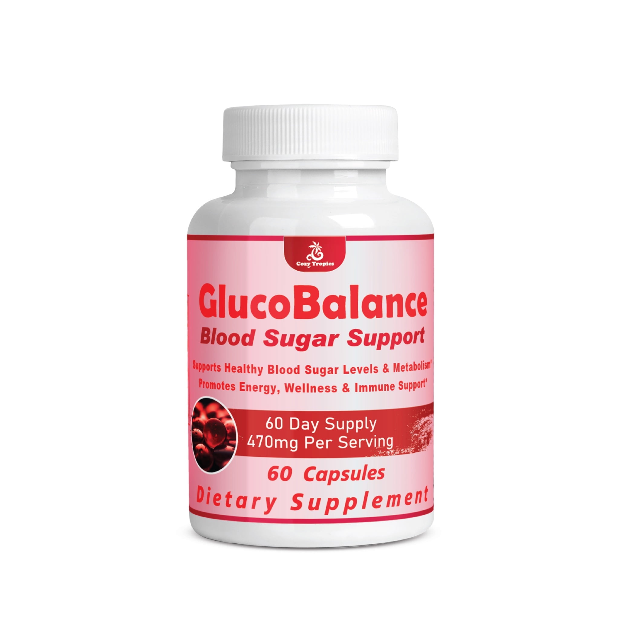 Cozy Tropics GlucoBalance Blood Sugar Support Supplement Metabolism & Glucose Control with ...
