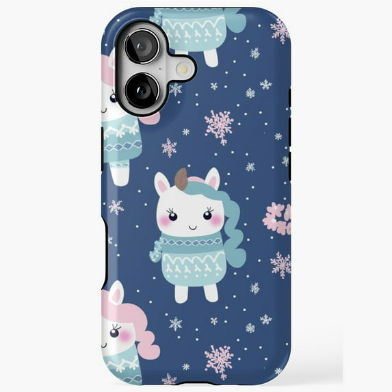 Cozy Unicorns in Sweaters Cute Winter Phone Case with iPhone 17 to 11 ...
