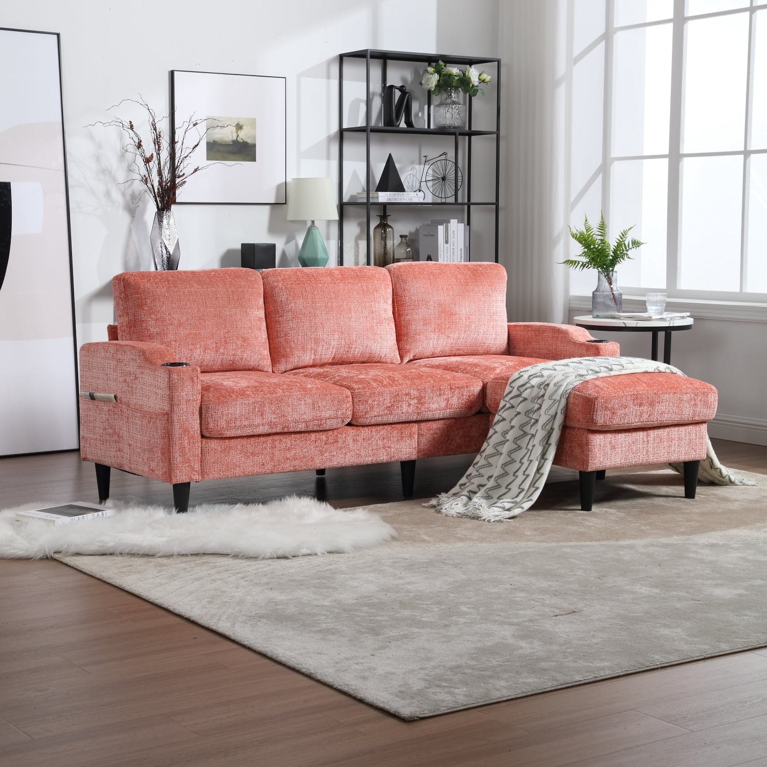 Modern and Spacious Cozy United Sectional Sofa with Storage ...