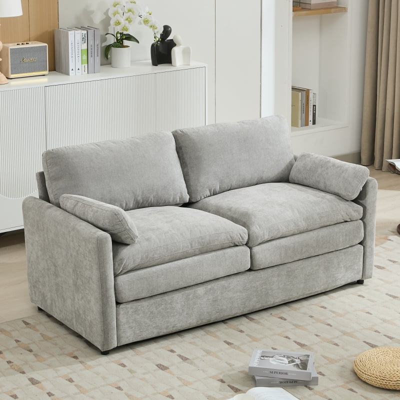Cozy Upholstered Sofa Set Oversized Comfy Cloud Sofa Double Cushion ...