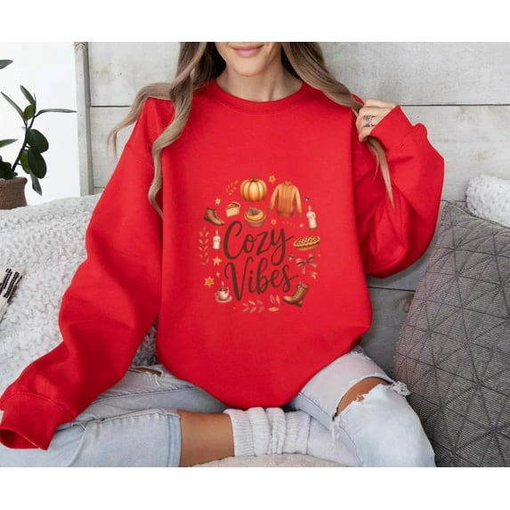 Cozy Vibes Autumn Pumpkin Thanksgiving Fun Retro Fall Celebration Quote ...