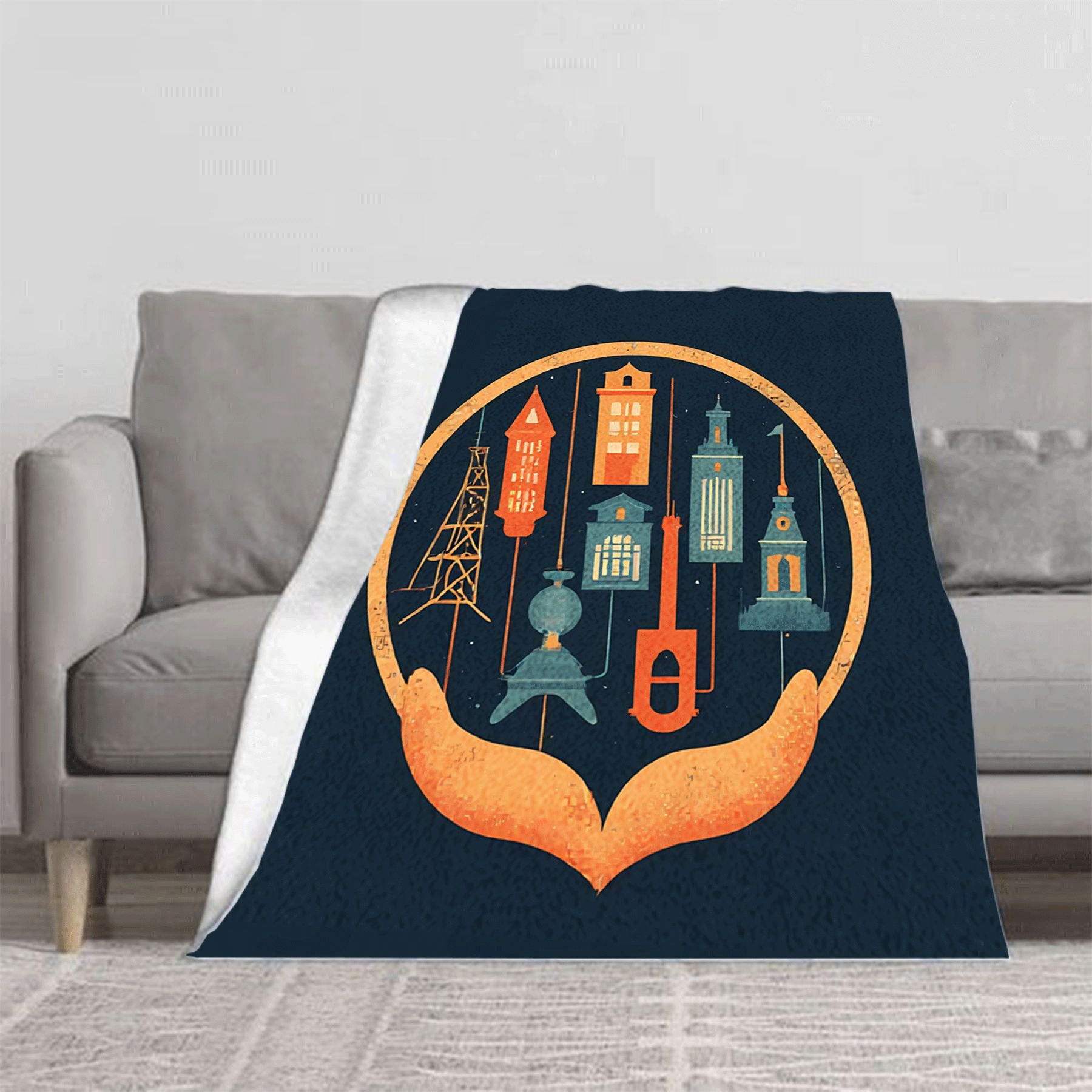 Cozy Vintage-Inspired Flannel Blanket - Soft Warm and Durable for Sofa ...