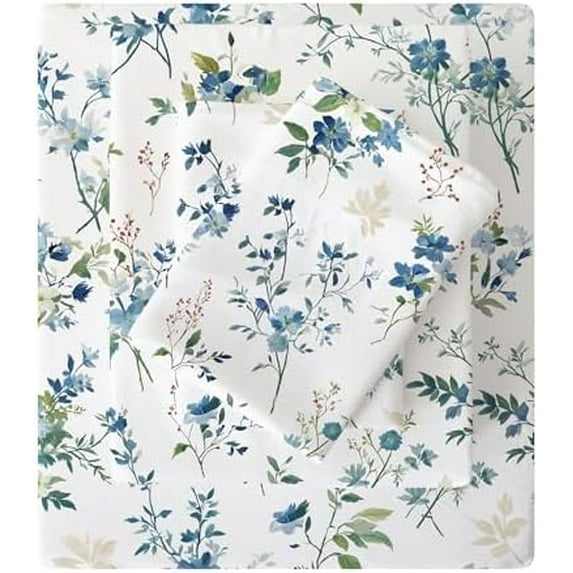 Cozy Vintage Microfiber Printed Full Sheet Set - Soft & Breathable ...