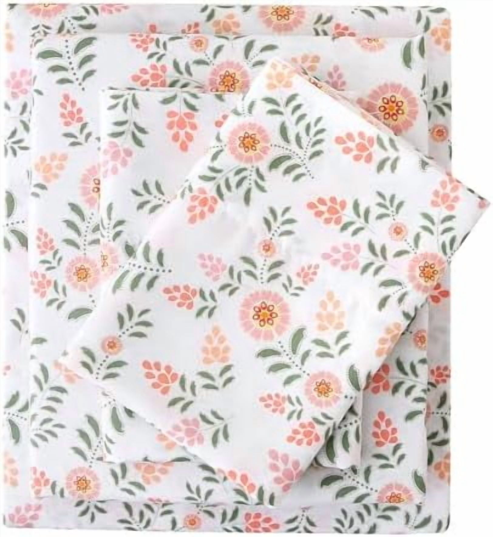 Cozy Vintage Microfiber Printed Queen Sheet Set - Soft & Breathable ...