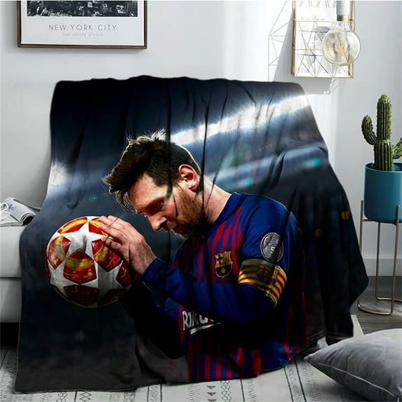 Cozy Warm Flannel Blanket for Bed,Couch,Soccer Star Messi_10 Fleece ...
