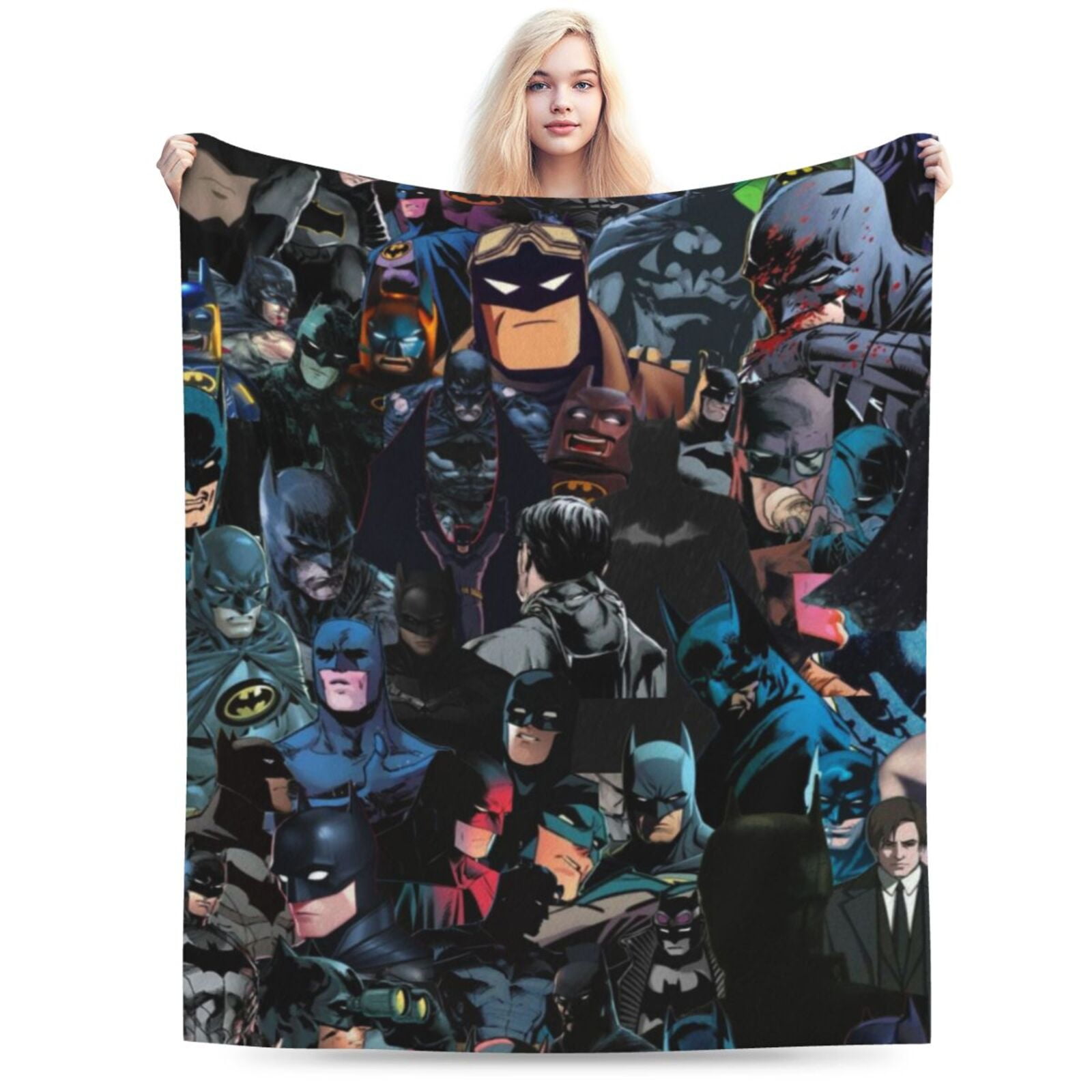 Cozy Warm Plush Throw Batman Fluffy Blanket for Bed Couch Living Room ...