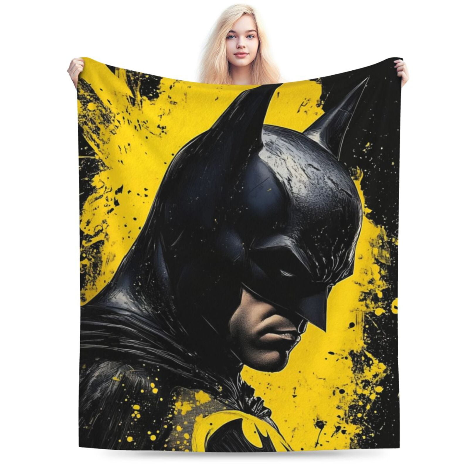 Cozy Warm Plush Throw Batman Fluffy Blanket for Bed Couch Living Room ...
