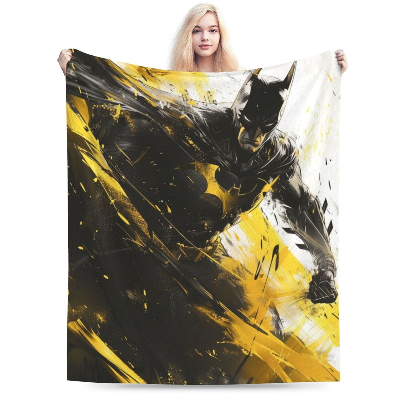 Cozy Warm Plush Throw Batman Fluffy Blanket for Bed Couch Living Room ...