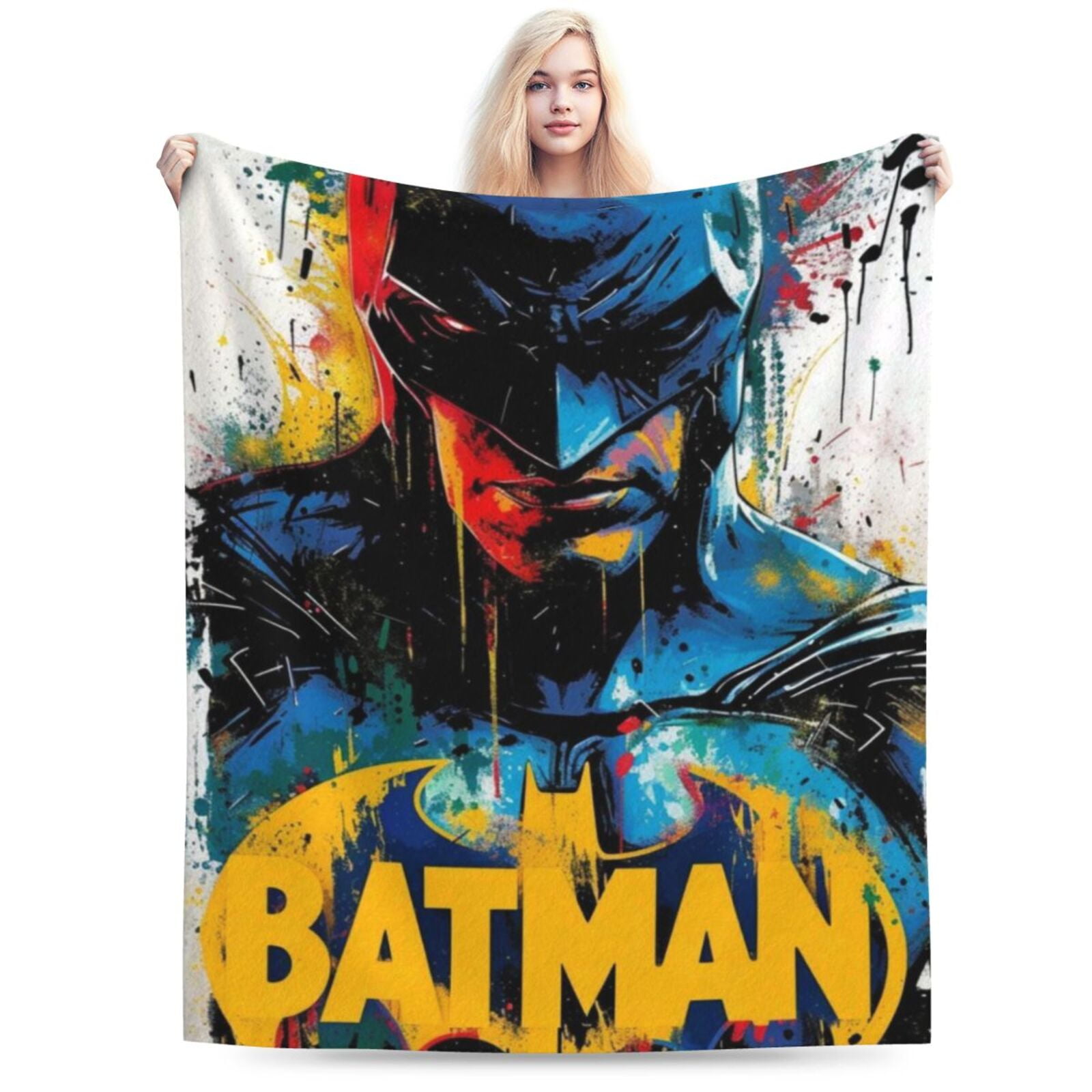 Cozy Warm Plush Throw Batman Fluffy Blanket for Bed Couch Living Room ...