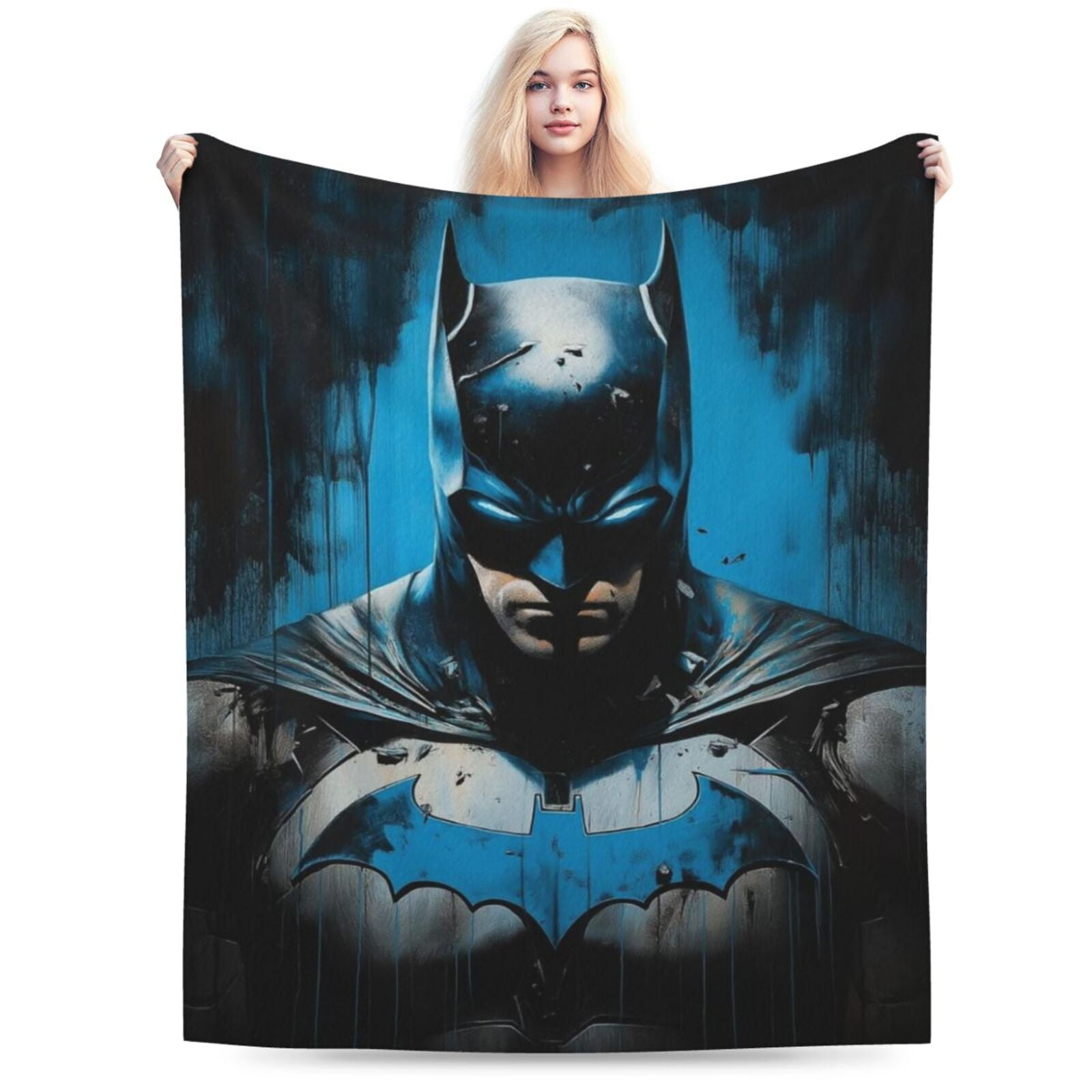 Cozy Warm Plush Throw Batman Fluffy Blanket for Bed Couch Living Room ...