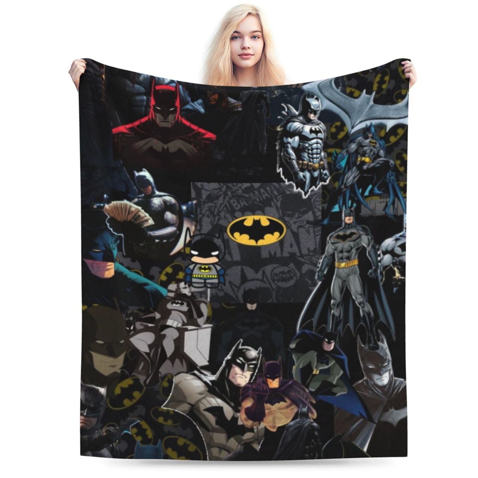 Cozy Warm Plush Throw Batman Fluffy Blanket for Bed Couch Living Room ...