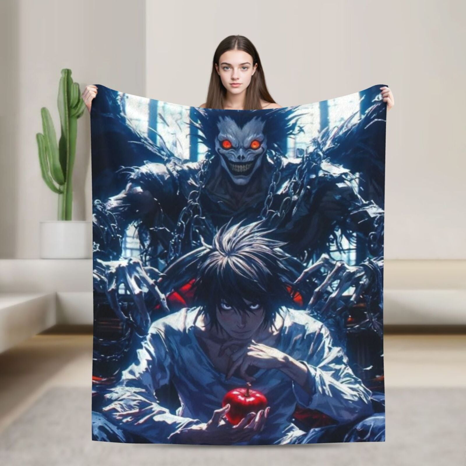 Cozy Warm Plush Throw Death Note Fluffy Blanket for Bed Couch Living ...