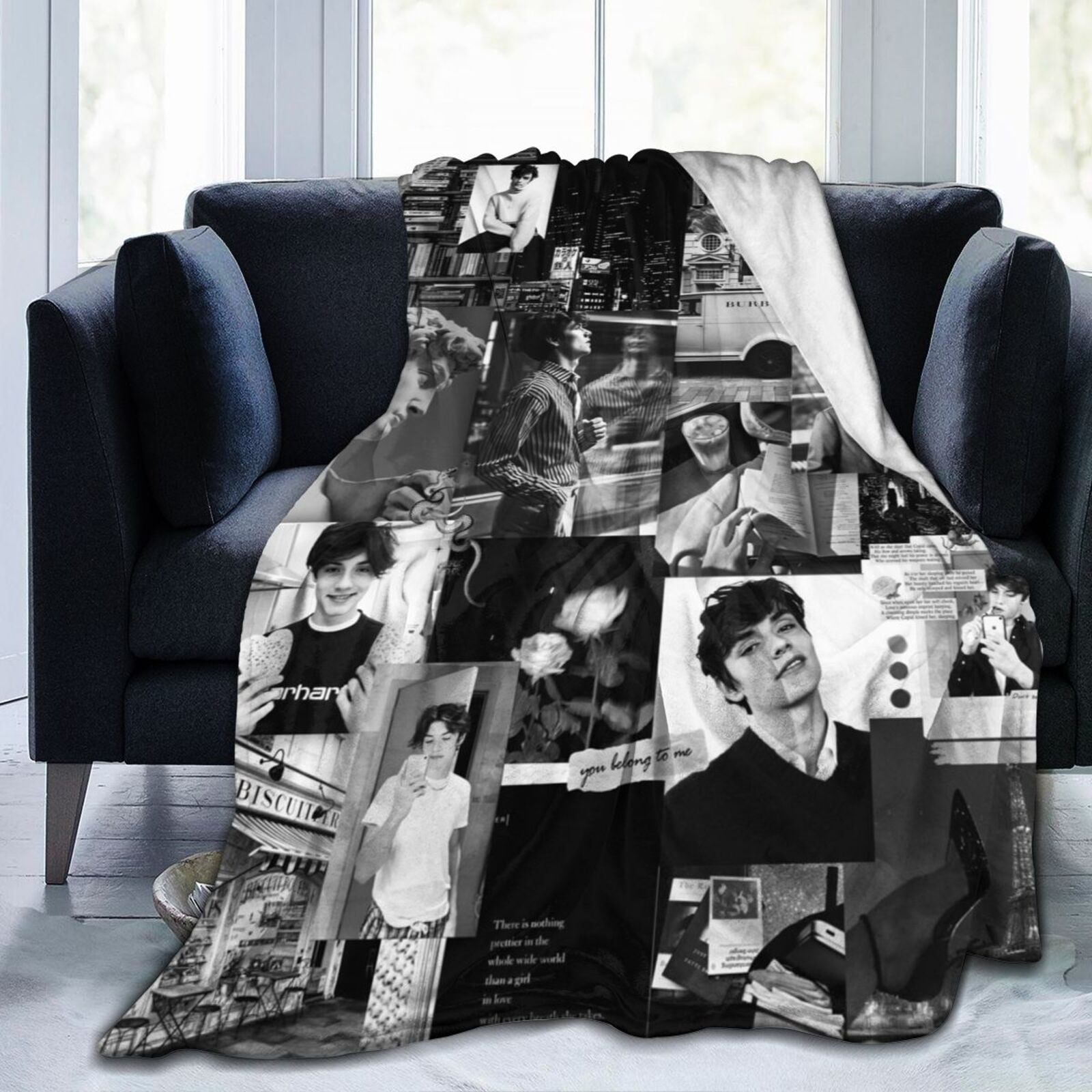 Cozy Warm Plush Throw Louis Partridge Fluffy Blanket for Bed Couch ...