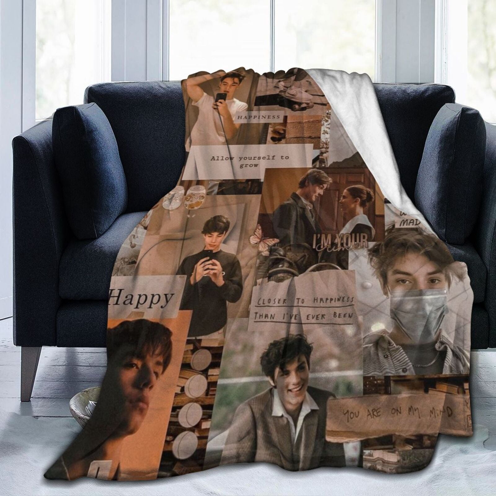 Cozy Warm Plush Throw Louis Partridge Fluffy Blanket for Bed Couch ...