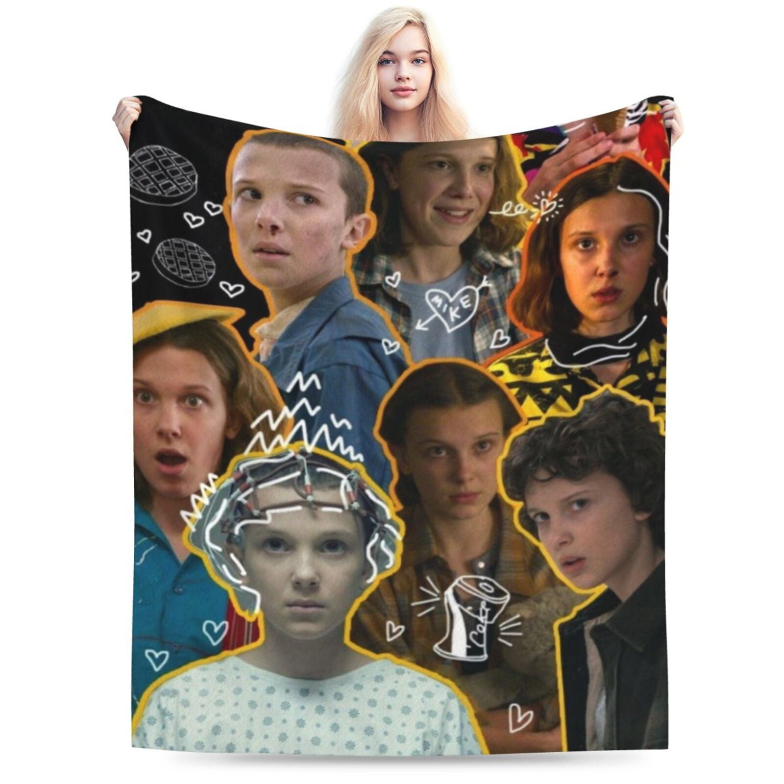 Cozy Warm Plush Throw Millie Bobby Brown Fluffy Blanket for Bed Couch ...