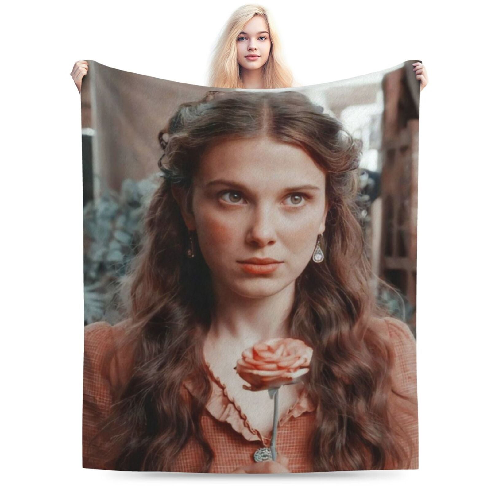 Cozy Warm Plush Throw Millie Bobby Brown Fluffy Blanket for Bed Couch ...