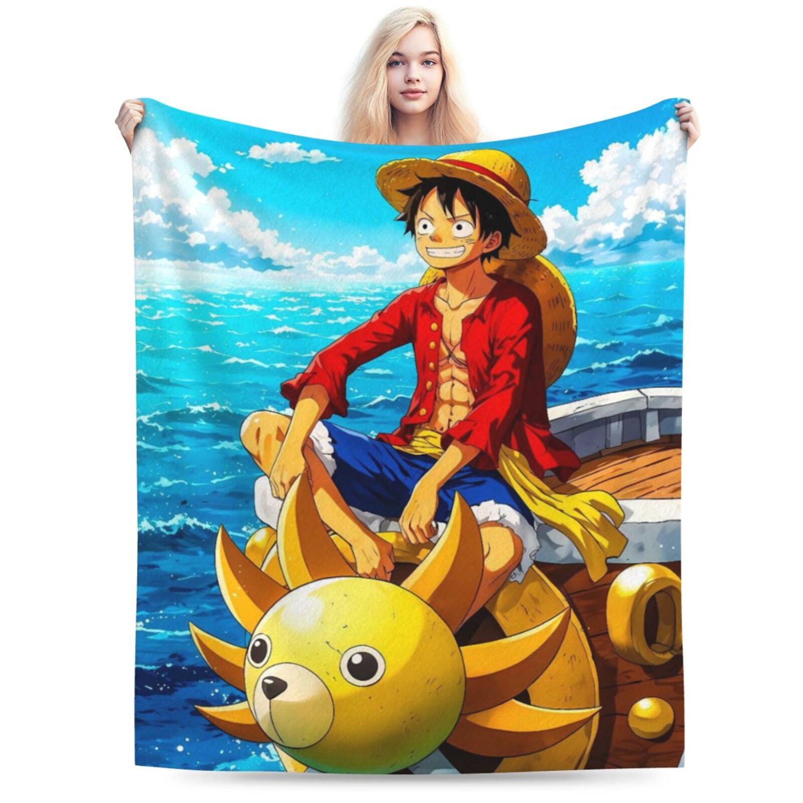 Cozy Warm Plush Throw One Piece Luffy Fluffy Blanket for Bed Couch ...
