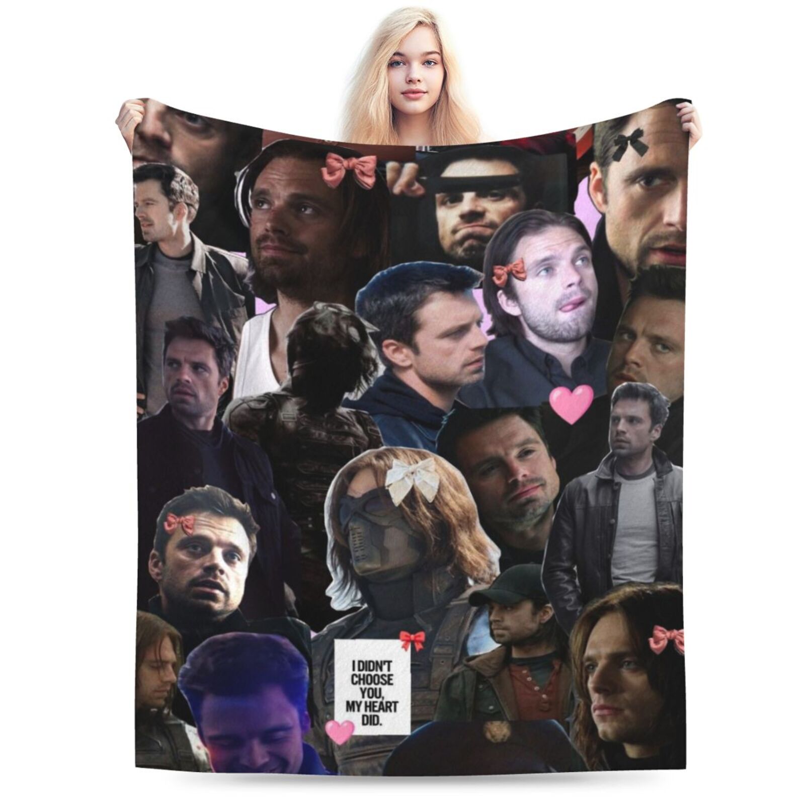 Cozy Warm Plush Throw Sebastian Stan Bucky Barnes Fluffy Blanket for ...