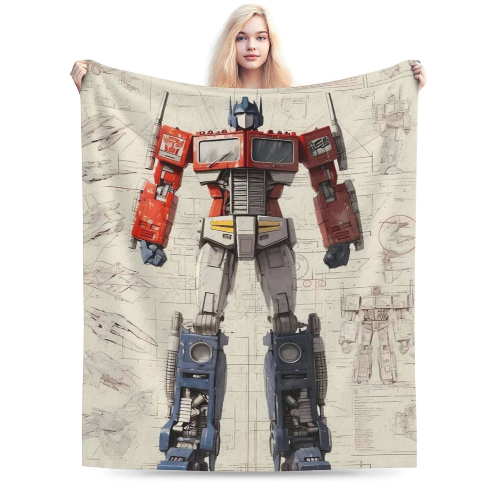 Cozy Warm Plush Throw Transformers Fluffy Blanket for Bed Couch Living ...