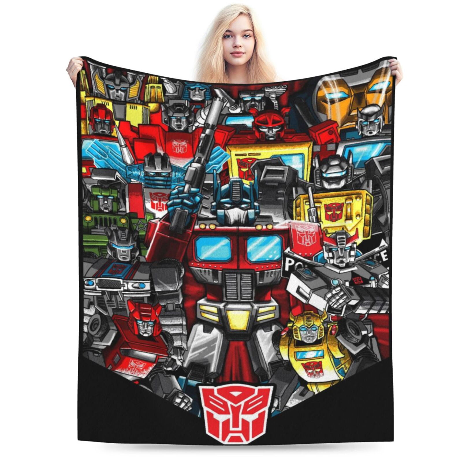 Cozy Warm Plush Throw Transformers Fluffy Blanket for Bed Couch Living ...