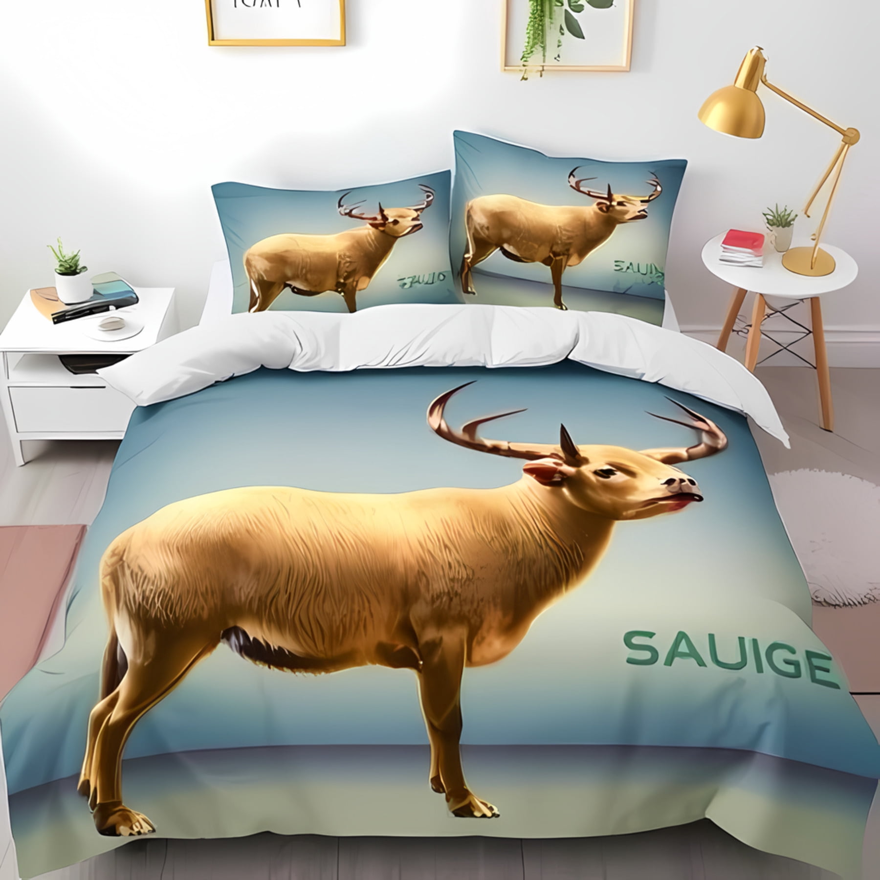 Cozy Water Duvet Cover Set Soft Teal Bedding with Matching Pillowcases ...