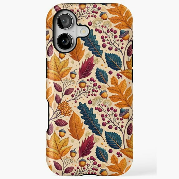Cozy Whimsical Fall Season Autumn Pattern Case for iPhone 17 16 15 14 ...