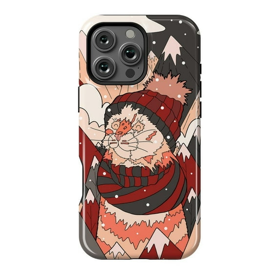 Cozy Winter Cat Warm Aesthetic iPhone Case 17 16 15 14 13 12 11 Pro Max ...