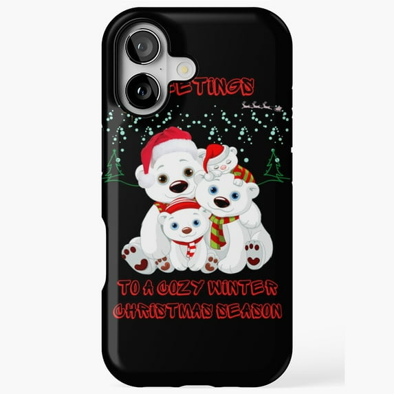 Cozy Winter Christmas Season Greeting Phone Case 17 16 15 14 13 12 11 ...