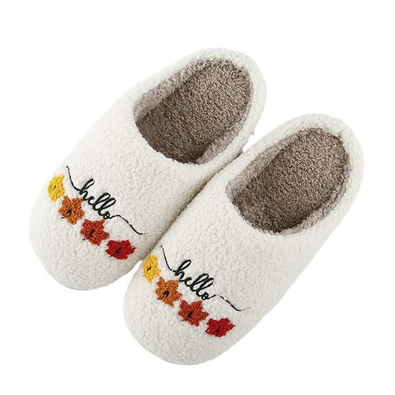 Cozy Winter Couple Slippers Indoor Outdoor Shoes with Festive Holiday ...