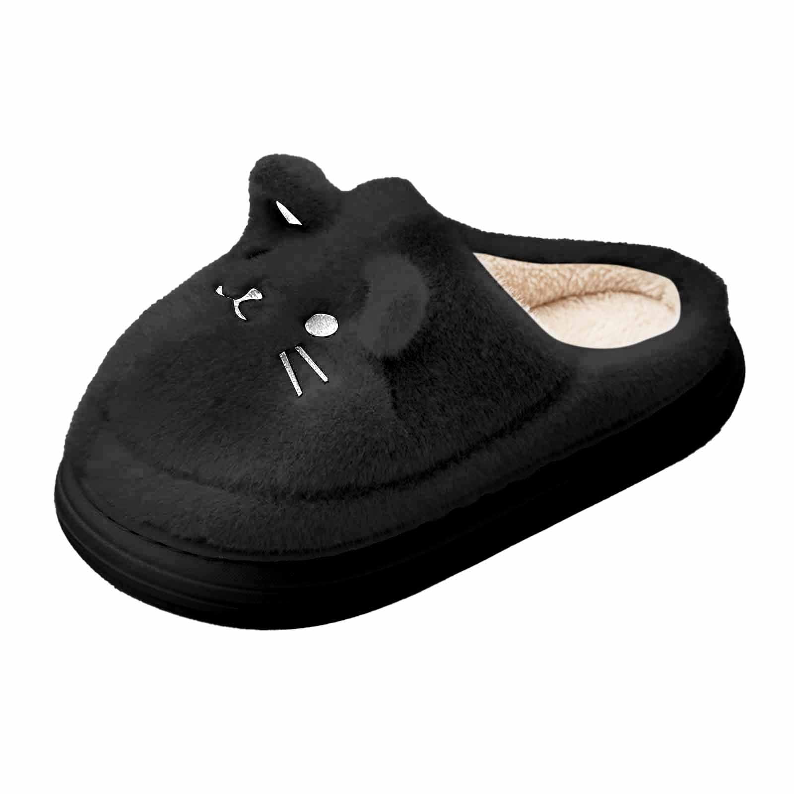 Cozy Winter Couple Slippers with Adorable Cat Print for Indoor and ...