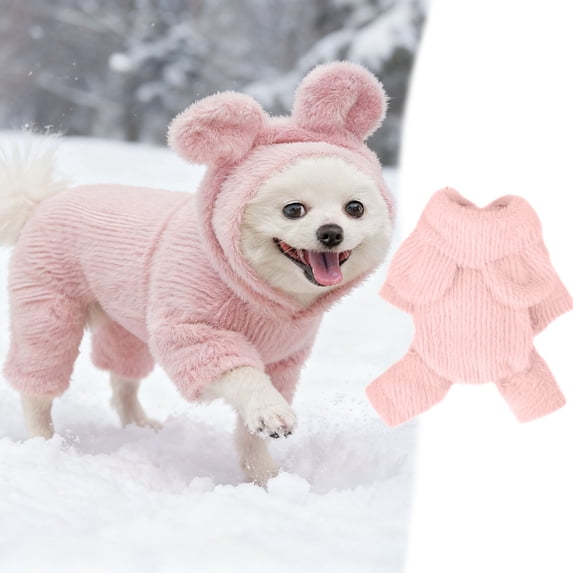 Cozy Winter Dog Sweater Warm Puppy Pajamas Soft Pet Clothes Comfortable ...