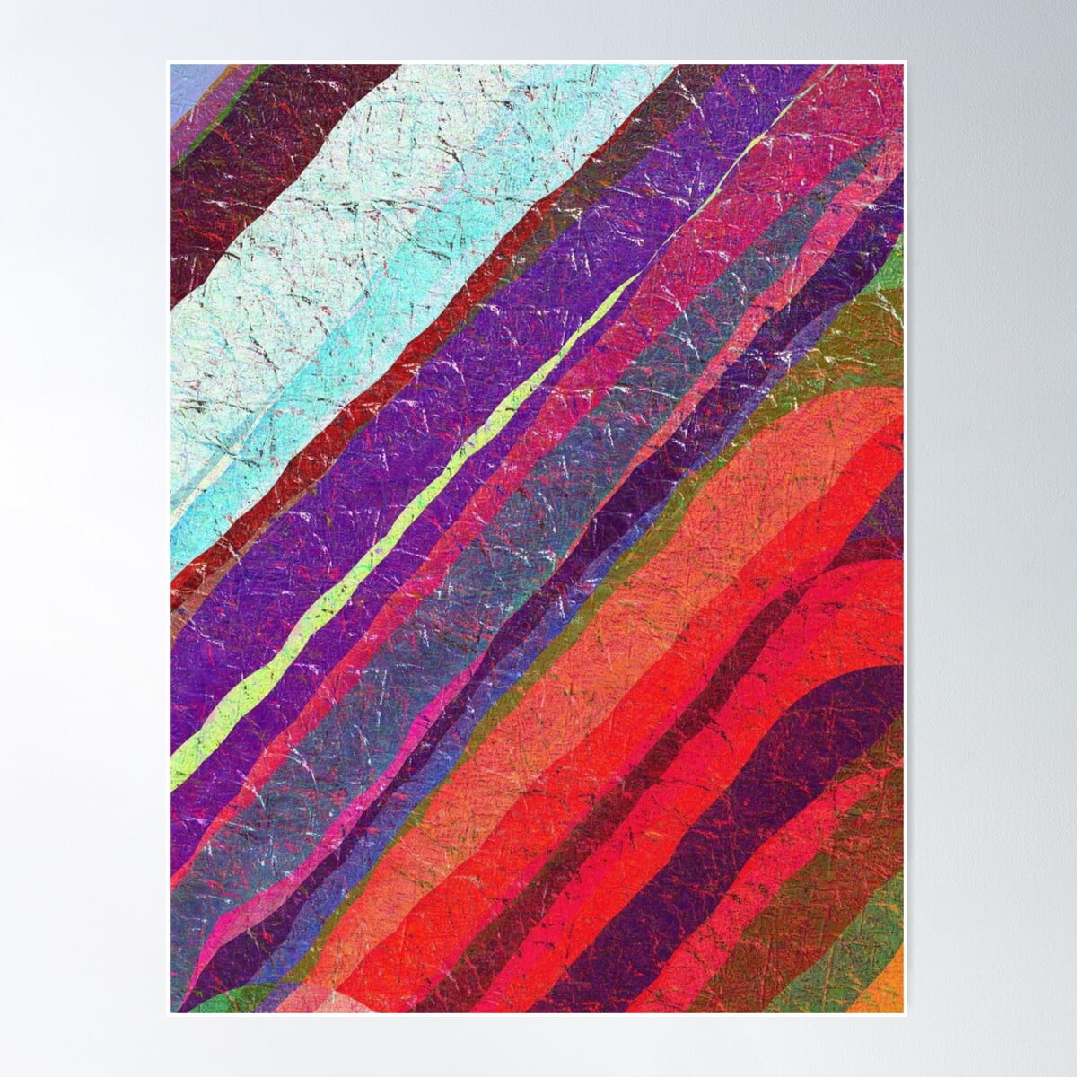 Cozy Winter Glitch Design Poster Wall Art, Modern Wall Decor For Living ...