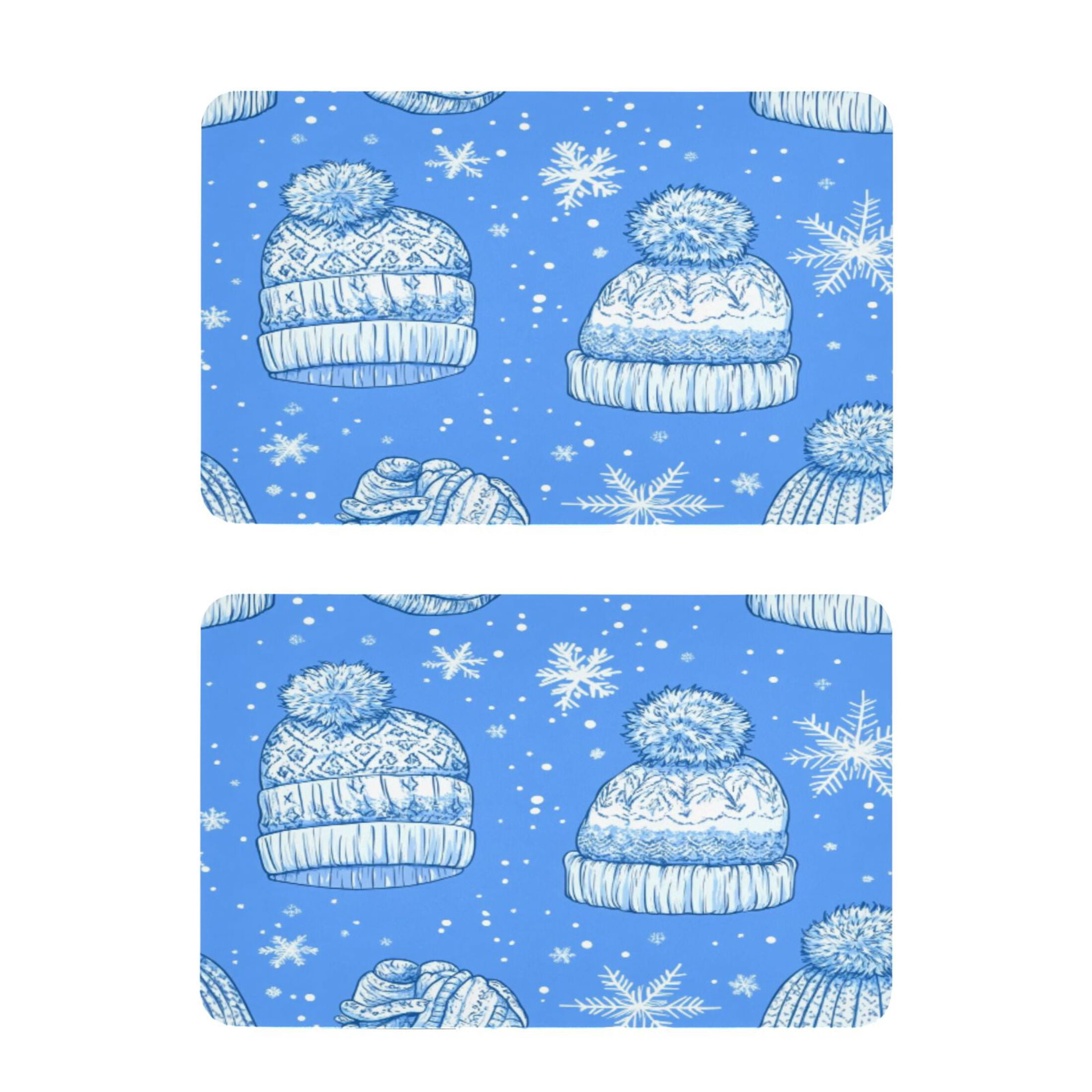 Cozy Winter Hats 2 Pack 4x2.5 Inch Magnetic Stickers Thick and Strong ...