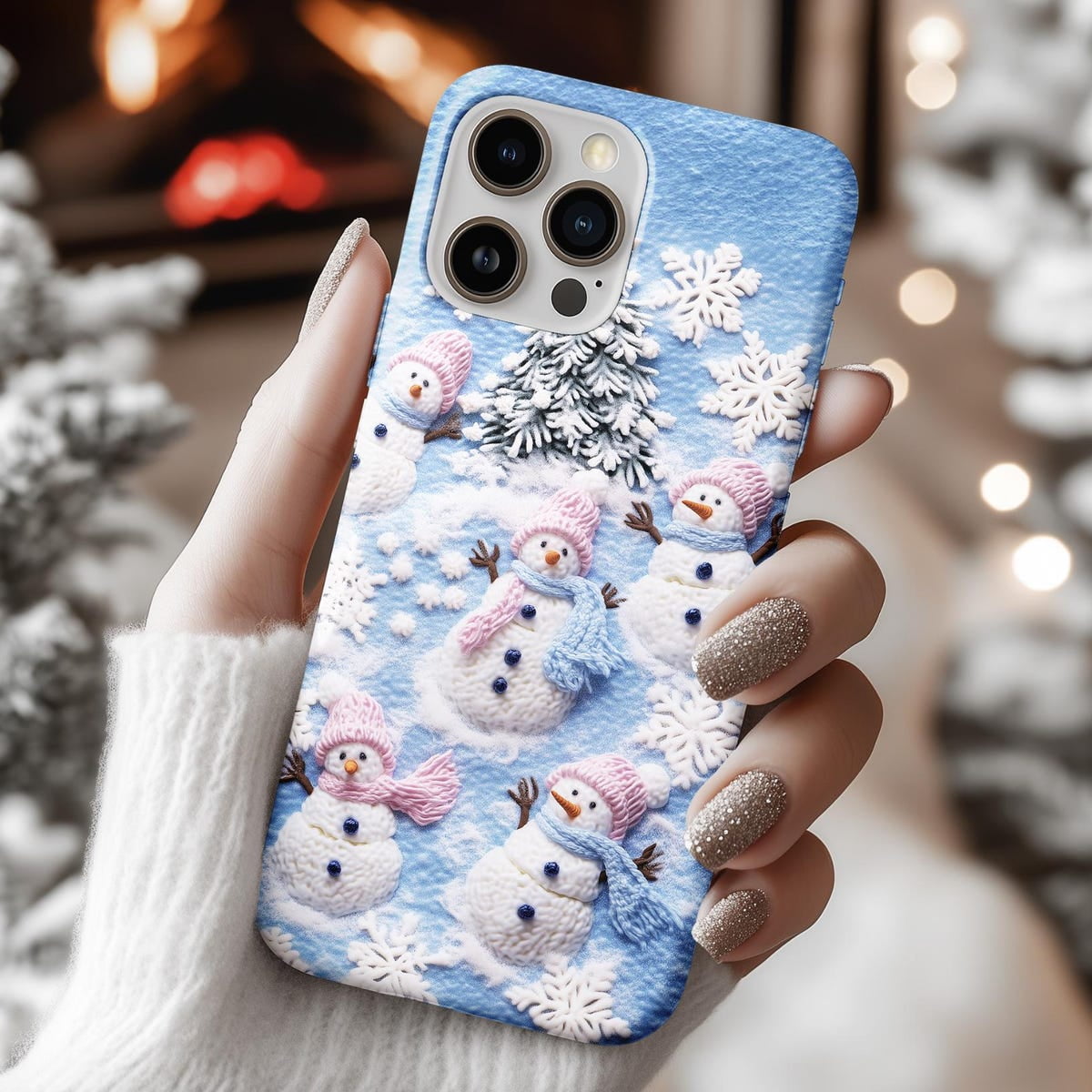Cozy Winter MagSafe Phone Case featuring a festive Snowman for all ...