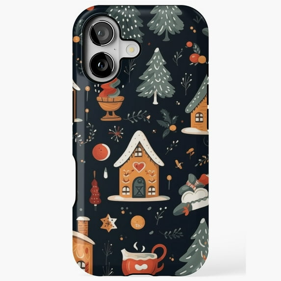 Cozy Winter Village Gingerbread Houses and Cocoa Cheer Case for iPhone ...