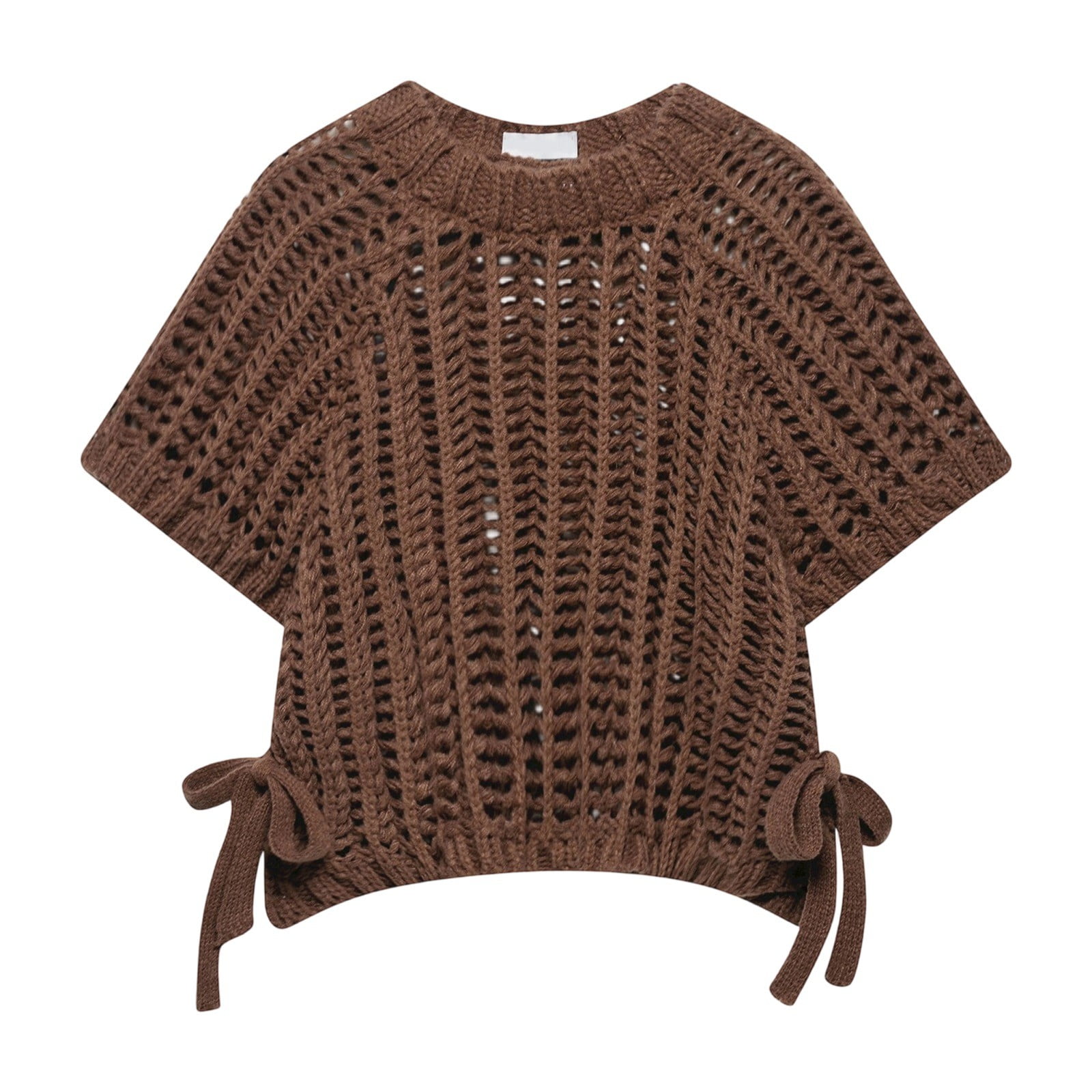 Cozy Women's Pullover Sweater With Decorative Side Panels For Casual ...