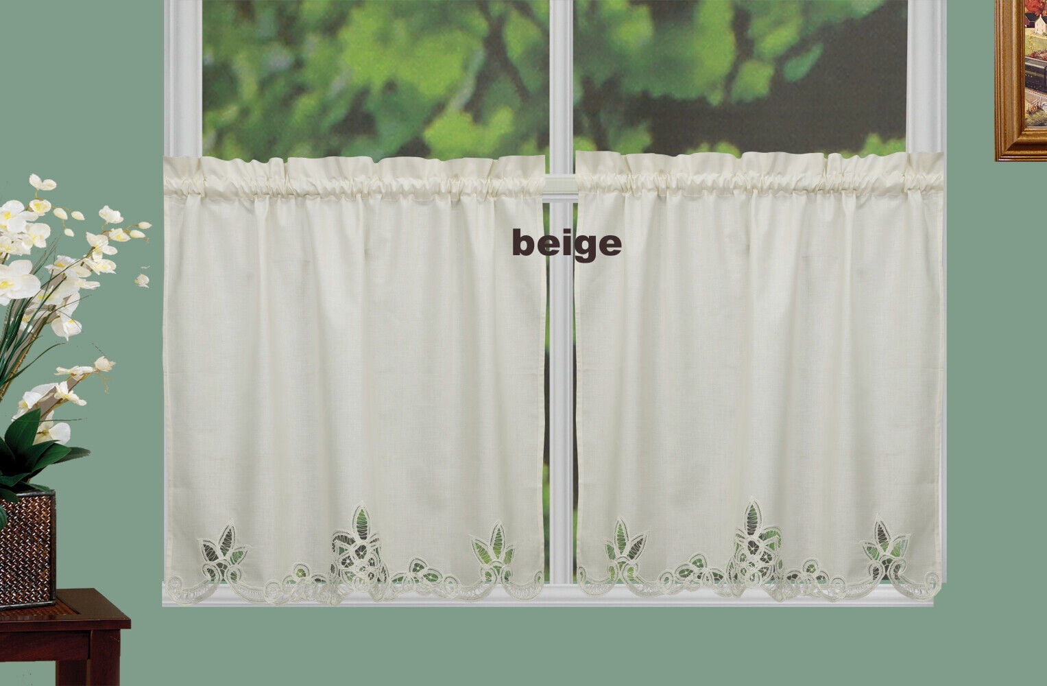 Cozy and Elegance - Battenburg Lace Kitchen Curtain Valance or Tiers ...