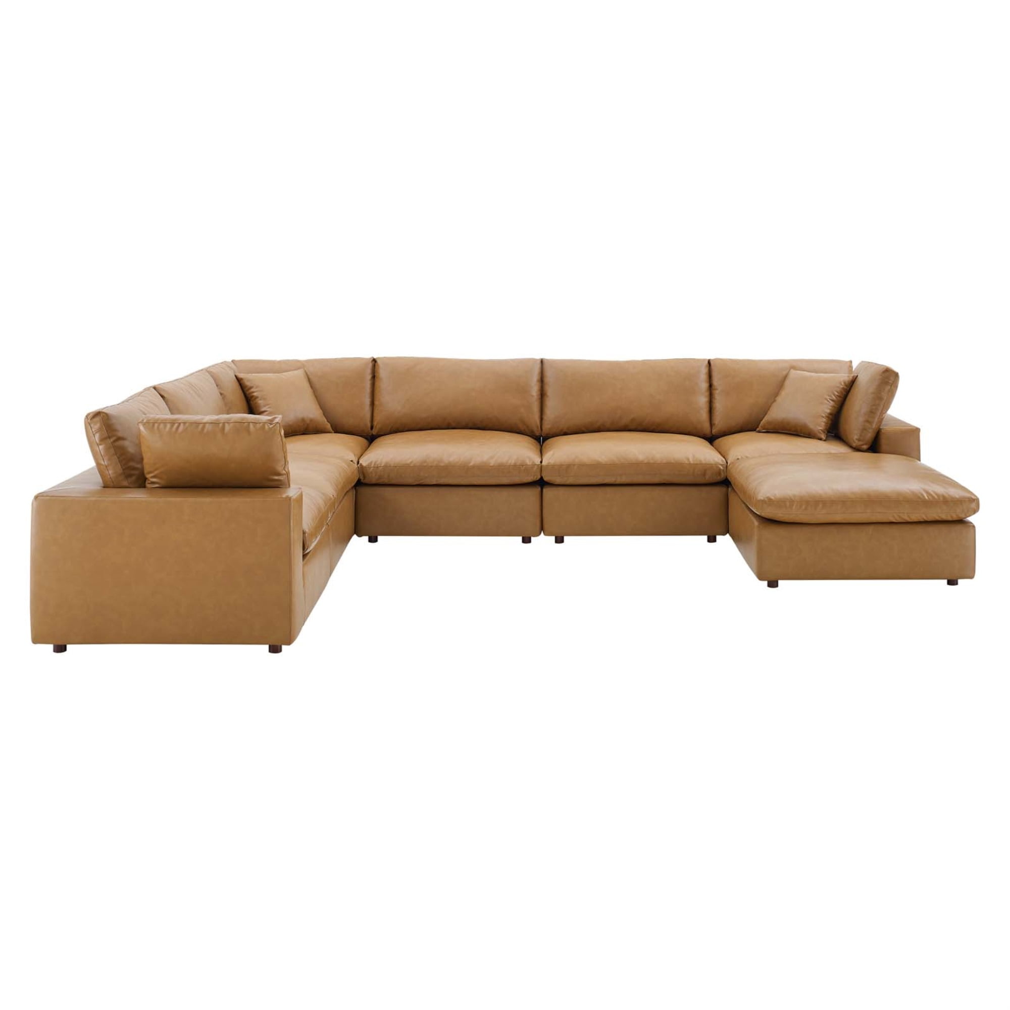 Cozy and Stylish Commix Sectional Sofa Set with Overstuffed Cushions ...