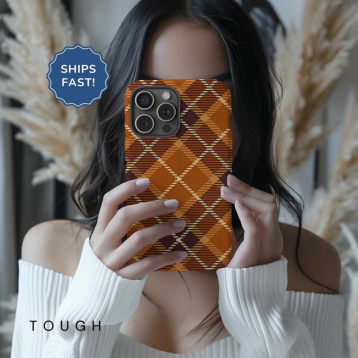 Cozy and Stylish Fall Plaid Protective MagSafe Phone Case for the ...