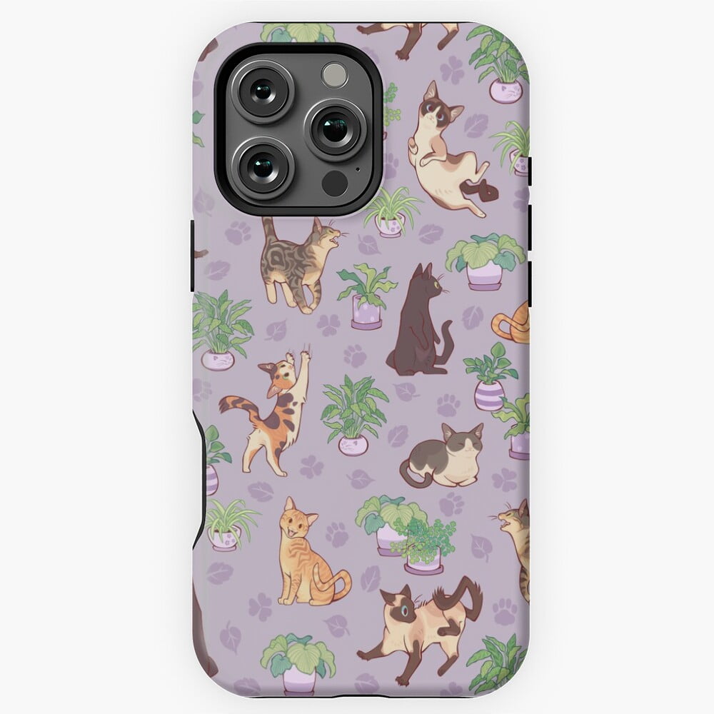 Cozy michis in lavender Phone Case for iPhone 16 15 14 13 12 11 Pro Max ...