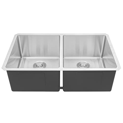 CozyBlock 32 in. x 19 in. x 10 in. 16-Gauge Stainless Steel Undermount ...